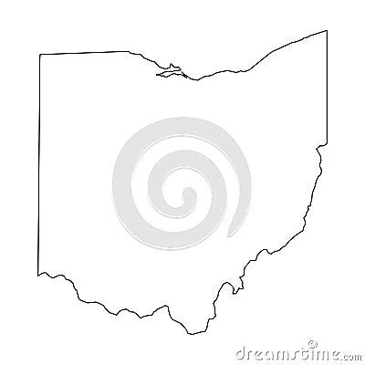 Ohio Outline State Stock Illustrations 1 068 Ohio Outline State Stock