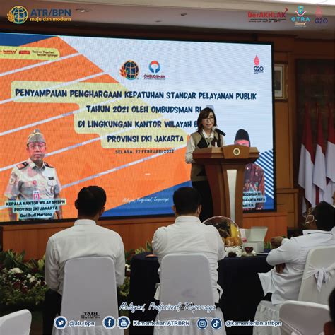 InfoPublik Kanwil BPN DKI Jakarta Raih Penghargaan Dari Ombudsman RI
