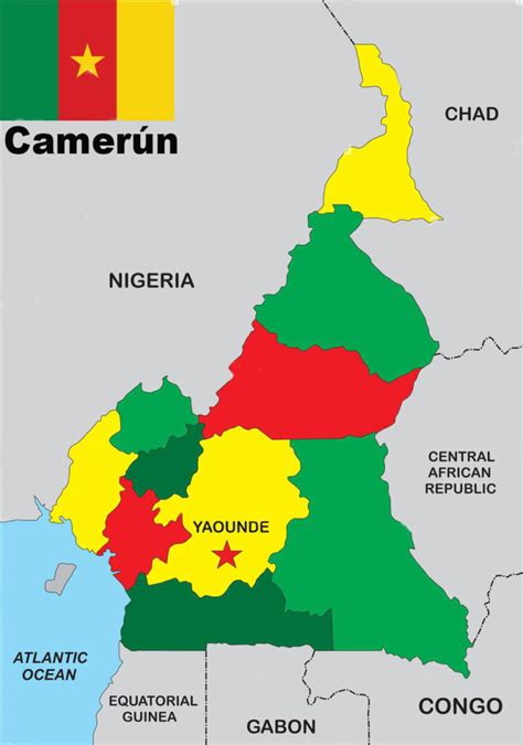Mapa de Camerún imágenes e información escuela de mapas