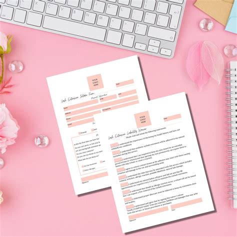 Editable Lash Extension Template Forms With Lash Intake Lash Etsy