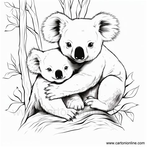 Dibujo De Koala Para Colorear