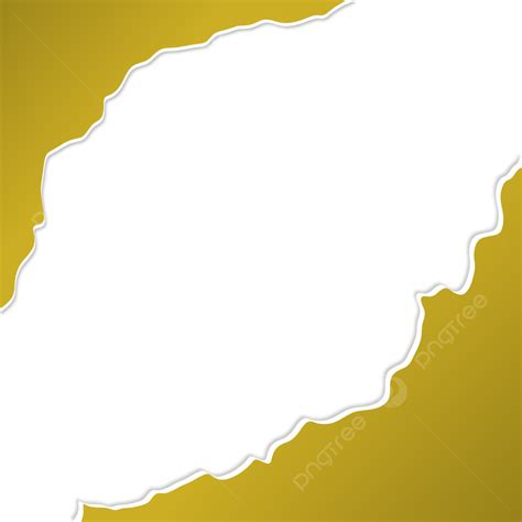 Design De Moldura De Papel Rasgado Dourado PNG Borda De Papel Rasgada