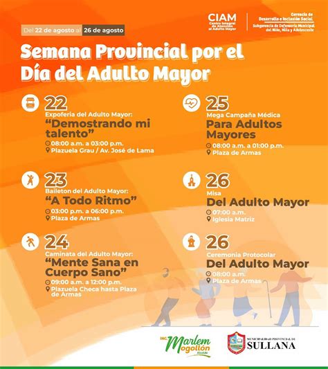 Semana Provincial por el Día del Adulto Mayor Campañas