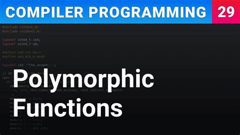 polymorphic functions ad hoc and parametric compiler programming ep29 youtube