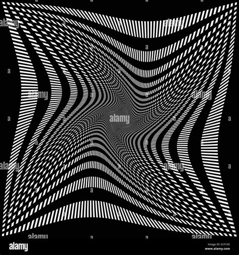 Abstract Grid Mesh Pattern With Rotation Spiral Effect Vortex