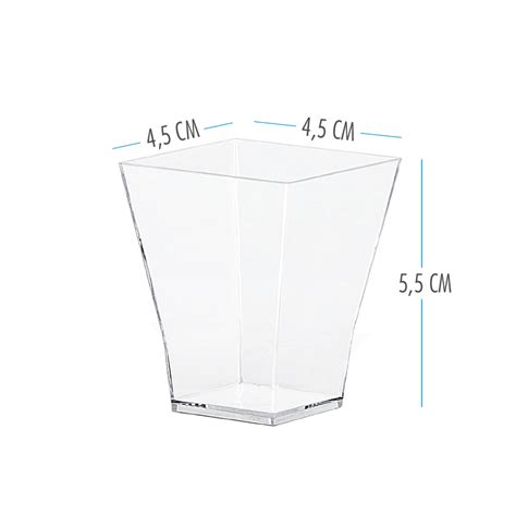 Vaso Shot Cuadrado 60ml 24 unidades La Vida Fácil