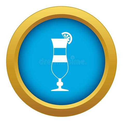 Vector Azul Del Icono Del C Ctel Aislado Ilustraci N Del Vector