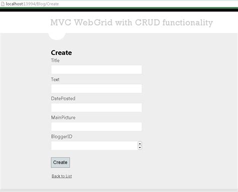 the asp mvc club step by step how to create an ajax webgrid with crud functionality in mvc