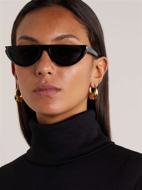 Saint Laurent Eyewear Cat Eye Acetate Sunglasses Net A Porter