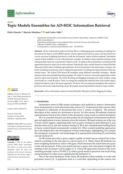 pdf topic models ensembles for ad hoc information retrieval
