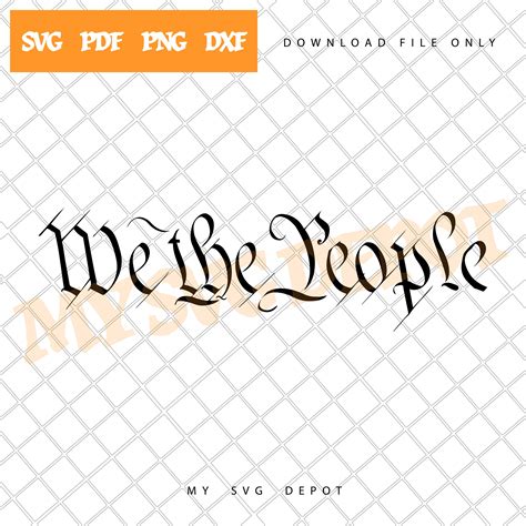 We The People Svg Constitution United States Constitution Etsy