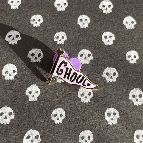 Ghoul Flag Enamel Pin Spooky Box Club