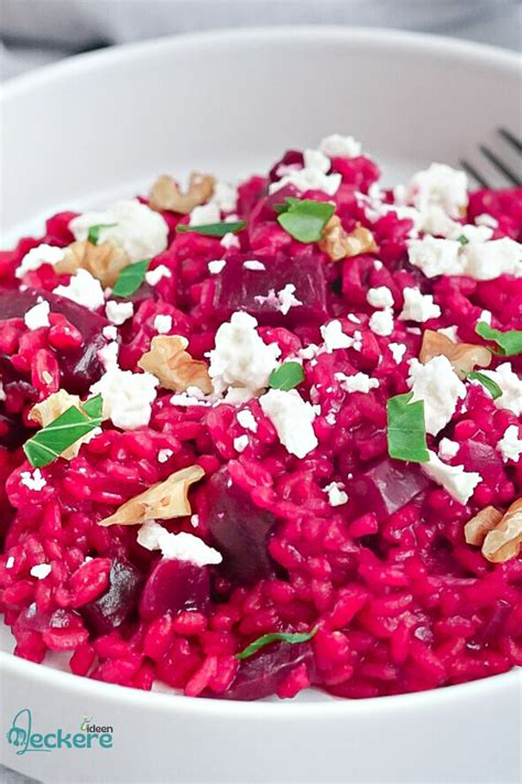 Rote Bete Risotto Mit Feta Einfaches Rezept Leckere Ideen