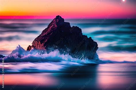 Moonlight Sea Meteor Stars 8khd Reality Striking Design The Most Extreme Color Pallet