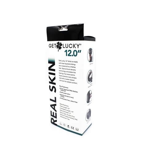 Get Lucky Real Skin Dildo In W Balls Dark Brown Satisfaction