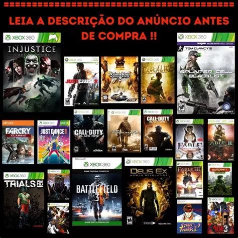 Combo 28 Jogos Para Xbox 360 Mídia Digital Parcelamento sem juros