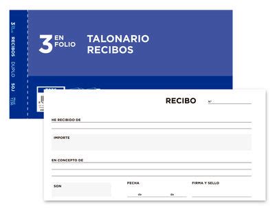 Talonario liderpapel recibos 3 fº original y copia T236 sin matriz