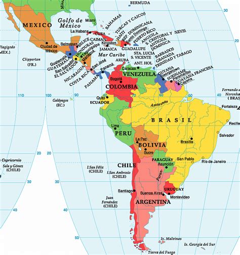 El Mapa Pol Tico De Am Rica Latina Mapas De El Orden Off