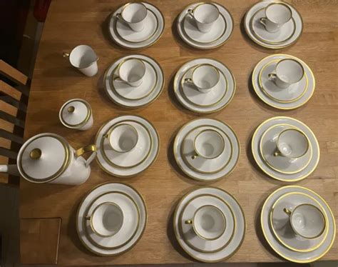 KAFFEESERVICE JOHANN SELTMANN Vohenstrauß Bavaria 4842 39 tlg weiß mit