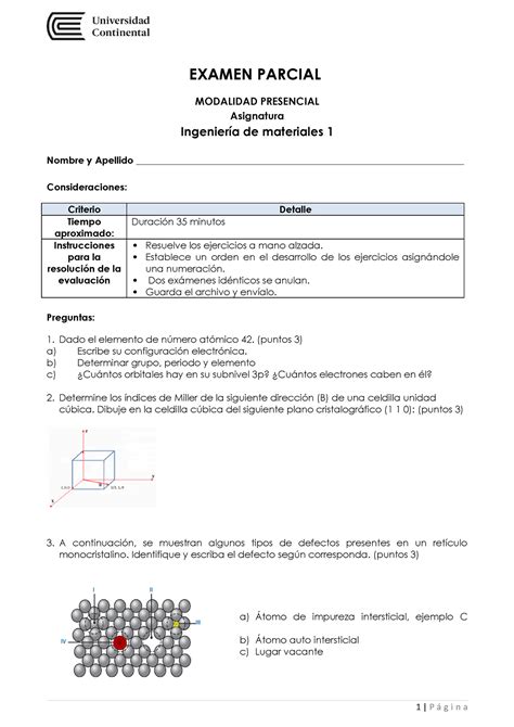 EX Parcial 2022 20 EXAMEN PARCIAL MODALIDAD PRESENCIAL Asignatura