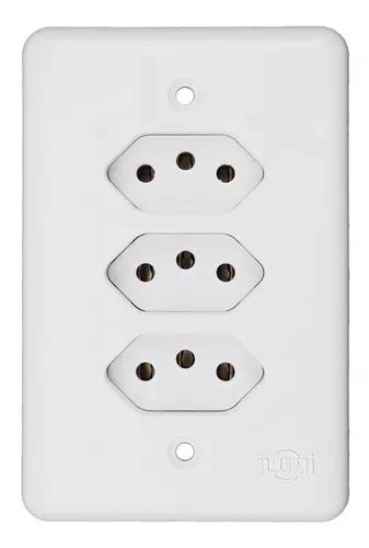 Tomada 4x2 Tripla Monobloco 10a X 250v Stylus Ilumi 201201 MercadoLivre