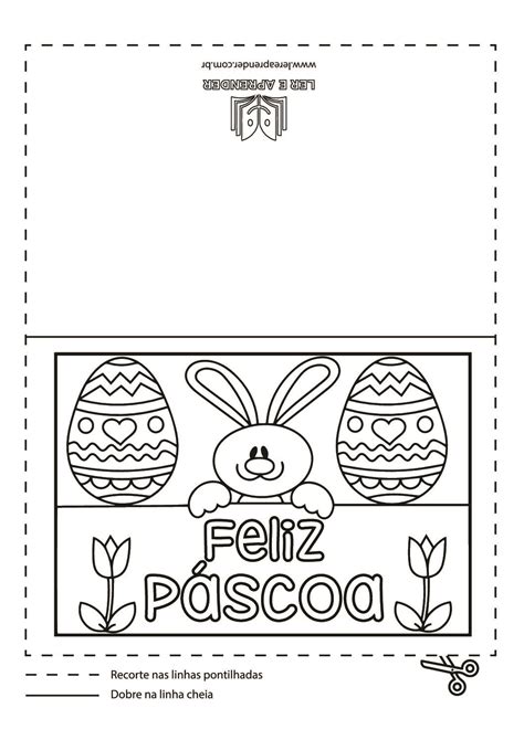 CARTOES PASCOA COLORIR Ler E Aprender