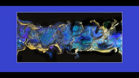 8461 Prizm Pour Colors Pallet Knife Smears Contemporary Art Fluid