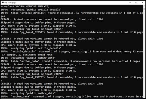 how to optimize postgres performance using analyze and vacuum commands commandprompt inc