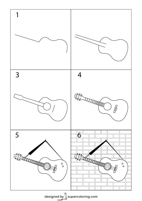 Comment Dessiner Une Guitare Facilement Jeux De R Flexion