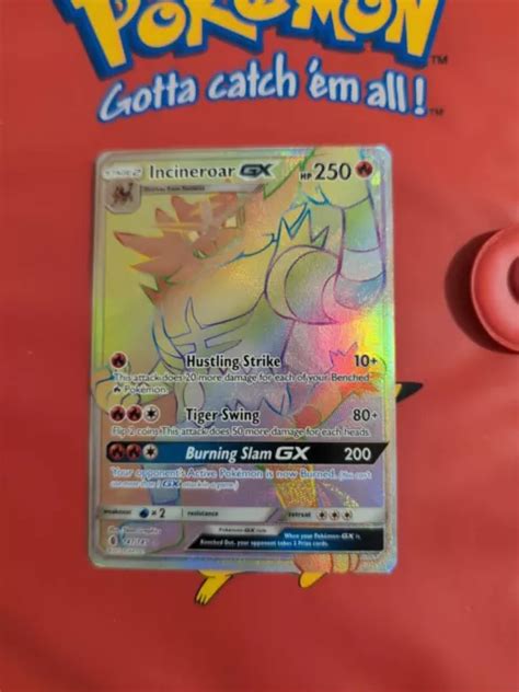 POKEMON TCG INCINEROAR GX Arc En Ciel Secret Rare 147 145 SM