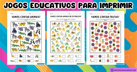 Arquivo De Jogos Educativos Para Imprimir Ponto Do Conhecimento