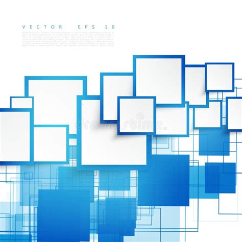 Quadrados Do Azul Do Vetor Abstraia O Fundo Ilustração do Vetor