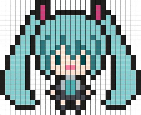 Miku Vocaloid Perler Bead Pattern Bead Sprites Characters Fuse Bead