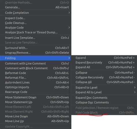 a code block folding feature ides support intellij platform jetbrains