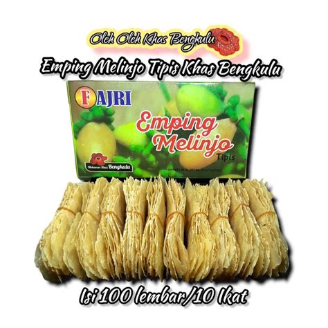 Jual EMPING MELINJO TIPIS KHAS BENGKULU ISI 100 LEMBAR Shopee Indonesia