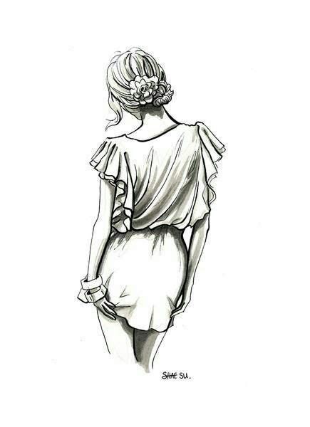 Boceto De Cuerpo Completo De Una Mujer