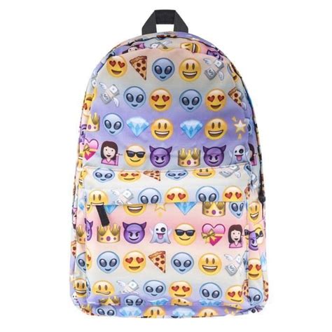 Sac à Dos Emoji Multicolore Mode Epaule Cartable Voyage Casual Ecole