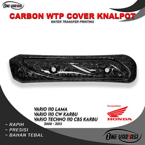 Jual COVER TUTUP TAMENG PELINDUNG KNALPOT CARBON FORGED VARIO 110 CBS