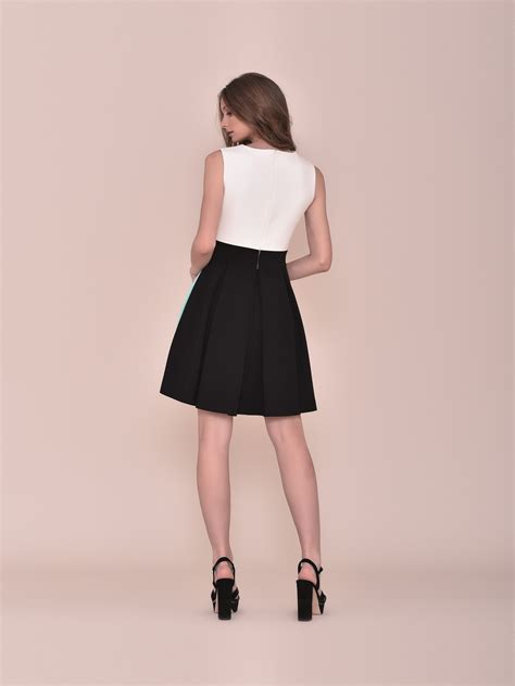 Nuribel Vestido Corto De Fiesta Juvenil Tricolor Verano Atelier