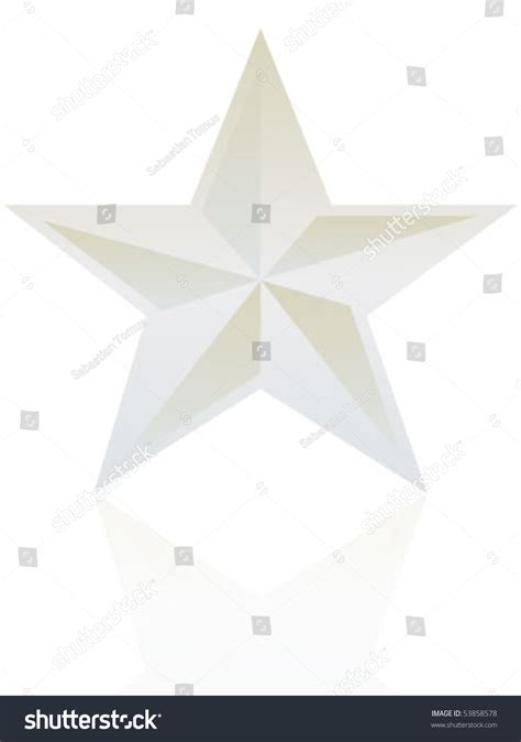 3d Silver Star Stock Vector Royalty Free 53858578
