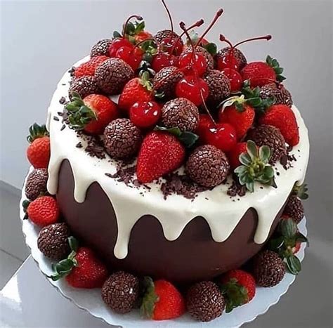 Bolo Decorado Morango Ideias Deliciosas Morango