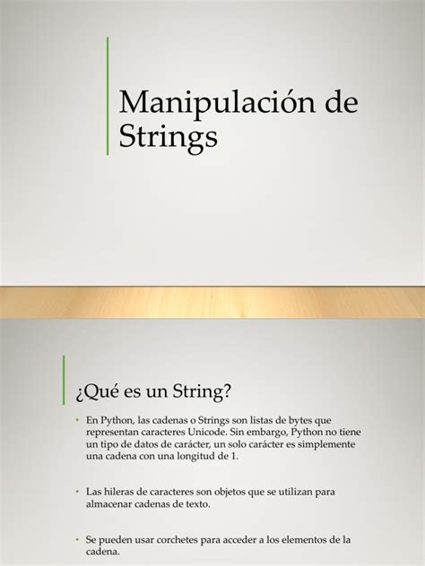 hileras strings pdf cadena informática python lenguaje de programación