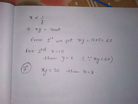 if x varies inversely as y fill in the blanks in the following table x 2 16648y122448