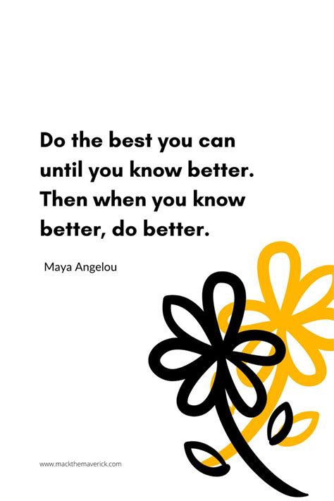 Do The Best You Can Until You Know Better Then When You Know Better