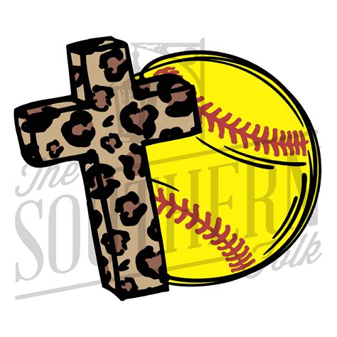 Cross Softball Clipart