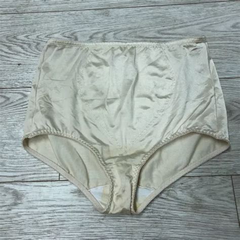 vintage bali silky shiny granny panties shaper ivory second skin 8710 size 2xl 29 99 picclick
