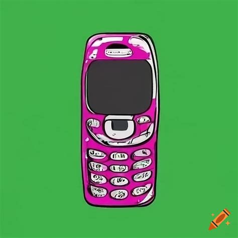 Vintage Nokia Phone With Green Screen S Nostalgia
