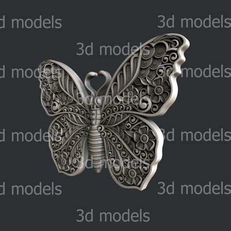 3d STL Models For CNC Router Butterfly Etsy