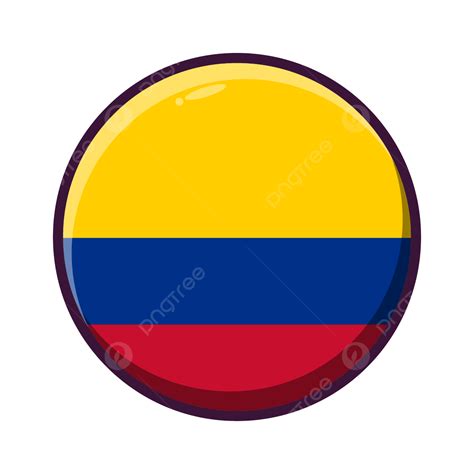 Bandera Nacional De Colombia PNG Dibujos Redondo Bandera Colombia