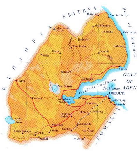 Detailed Map Of Djibouti